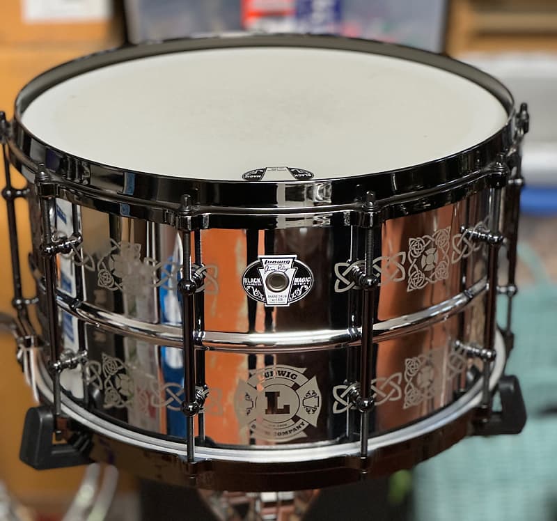 Luwdig Jim Riley LW0814JR Black Magic Signature 14x8 Snare | Reverb
