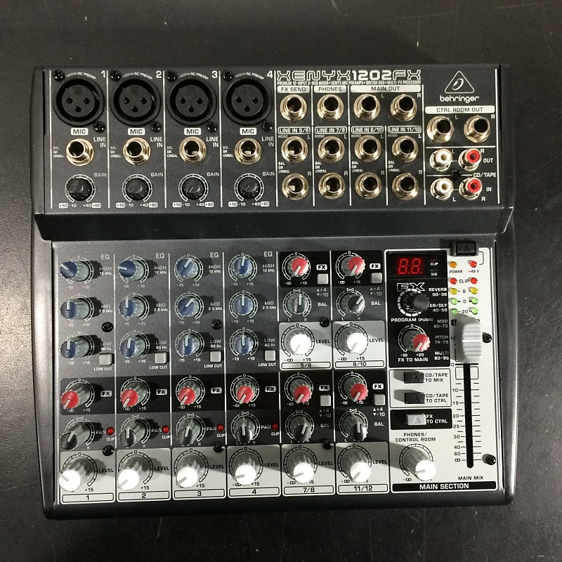 Behringer XENYX 1202FX Premium 12-Input 2-Bus Mixer | Reverb