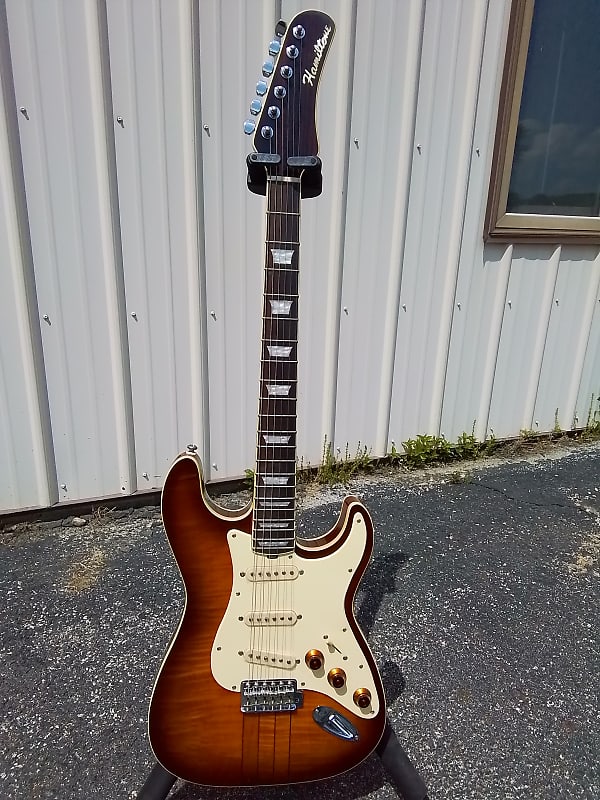 Hamiltone NT/ST curly maple thru neck construction guitar | Reverb