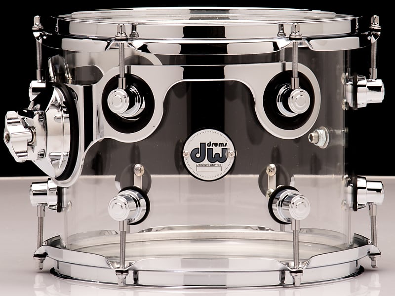 DW Acrylic Design Series Drum 8" x 10" Tom - Clear | Reverb