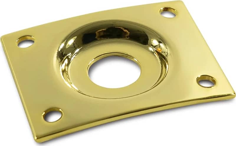 WD Rectangular Jack Plate Gold | Reverb