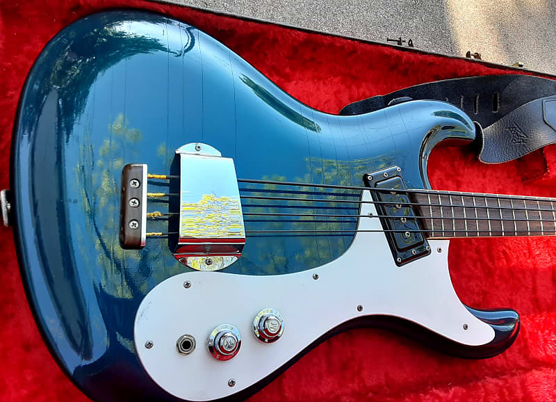 MOSRITE The Ventures BASS GUITAR 1966 Original Ink Blue | Reverb