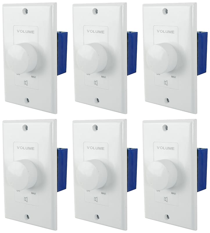 6 Rockville VOL70200 White 200w 70v Wall Volume Controls Zone | Reverb