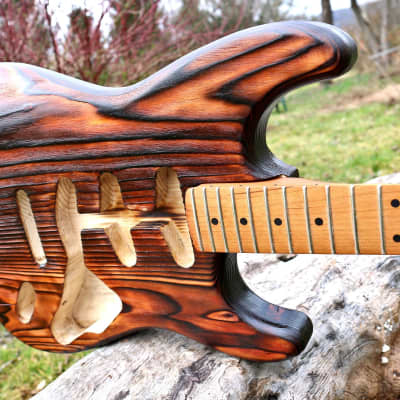 Stratocaster "barncaster" body with neck, roasted maple | Reverb