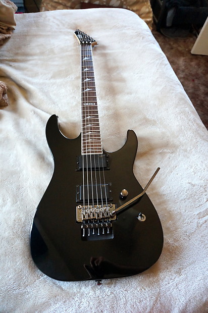 ESP LTD M-330R Black Electric Guitar W/ Floyd Rose & Active | Reverb