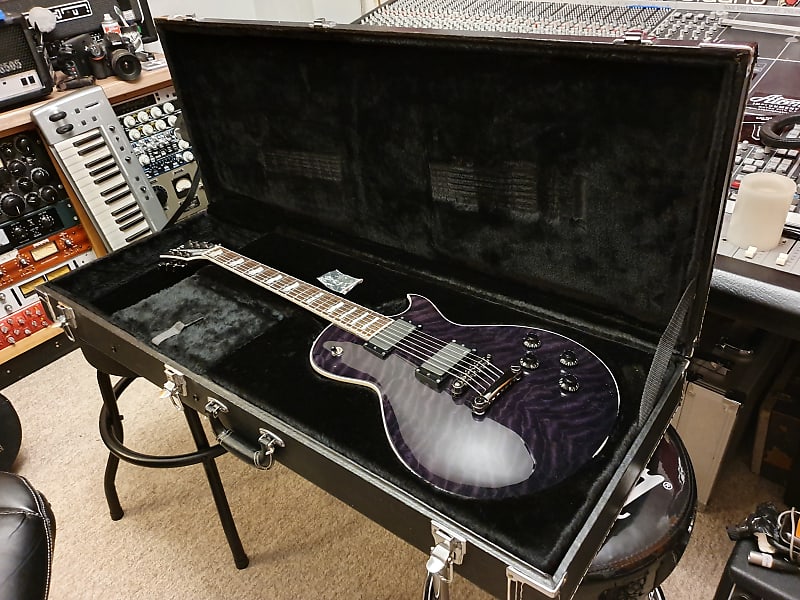 ESP Eclipse II CTM 4-Knob Les Paul RARE Trans Black Quilt | Reverb