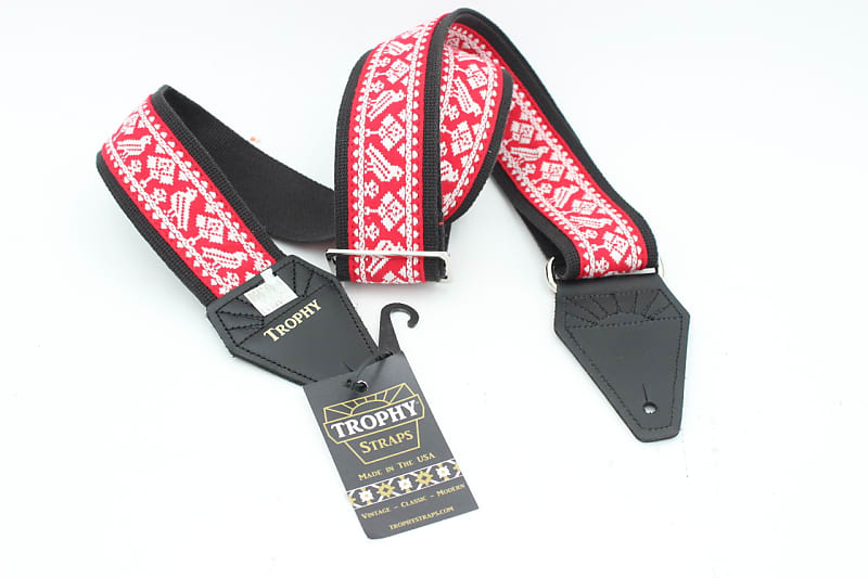 Red Trophy USA - Made Hippie Guitar Strap | Reverb