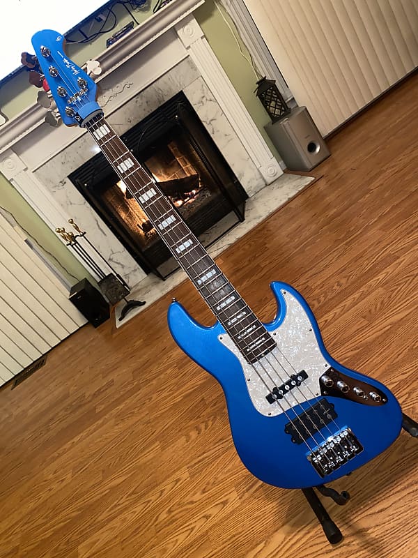 Harley Benton Enhance mj -5EB Blue sparkle | Reverb