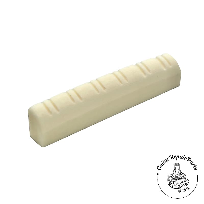 Slotted Bone Nut For 12-String Guitars - Bleached Bone | Reverb
