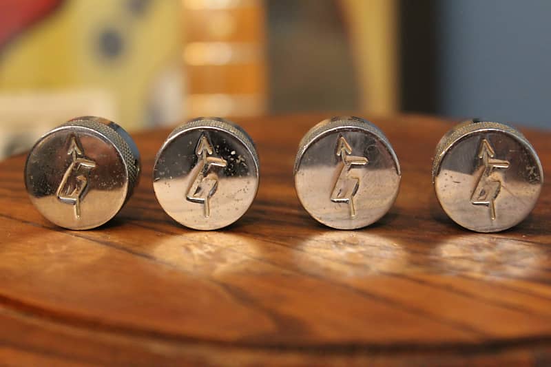 (4) Gretsch Guitar Knobs Chrome 60s Vintage | Reverb