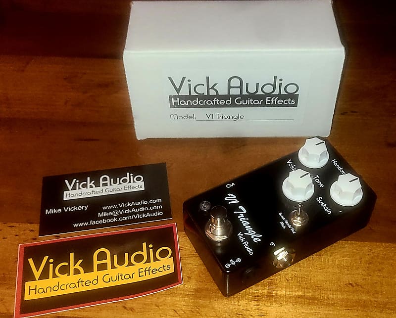 Vick Audio V1 Triangle Fuzz Guitar Effect Pedal Black | Reverb
