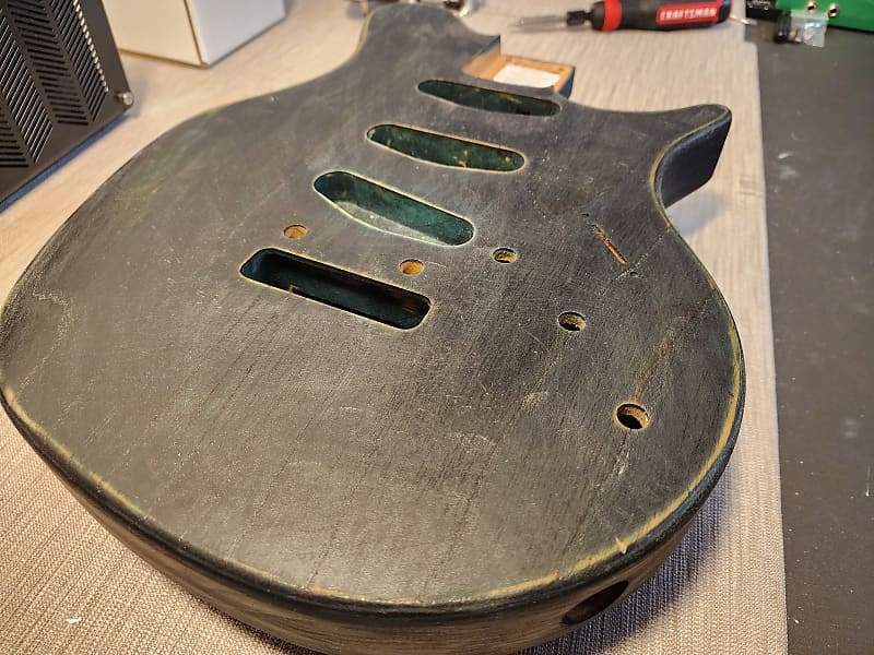 Warmoth Velocity body - Dark Green Stain | Reverb