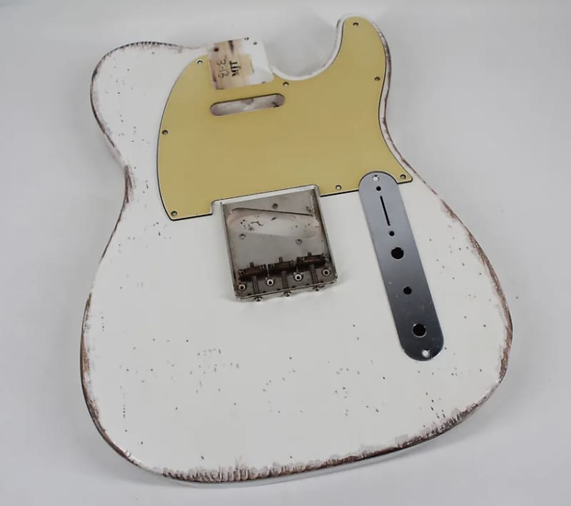 MJT Lightweight Tele Body 2022 Aged Nitro Olympic White | Reverb