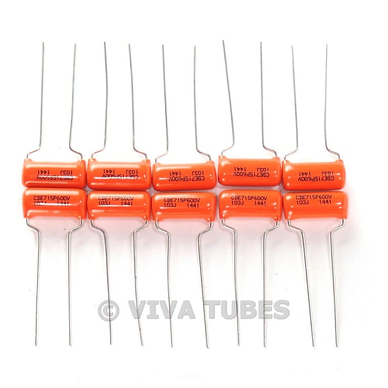 Lot of 10 New Sprague 715P Orange Drop .01uF 600V 5% Poly | Reverb