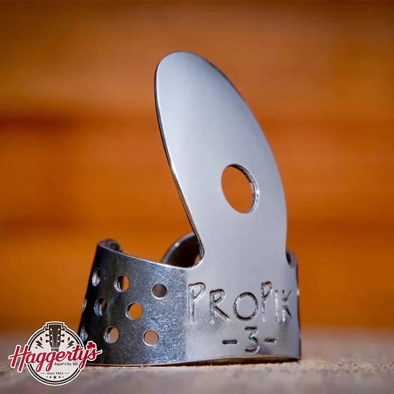 ProPik Nickel Silver Standard Fingerpick, #3, Straight | Reverb