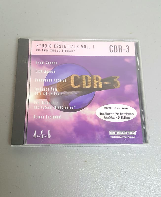 Ensoniq ASR-10 Sampler Sample CD Rom Library - CDR-3 "Studio | Reverb