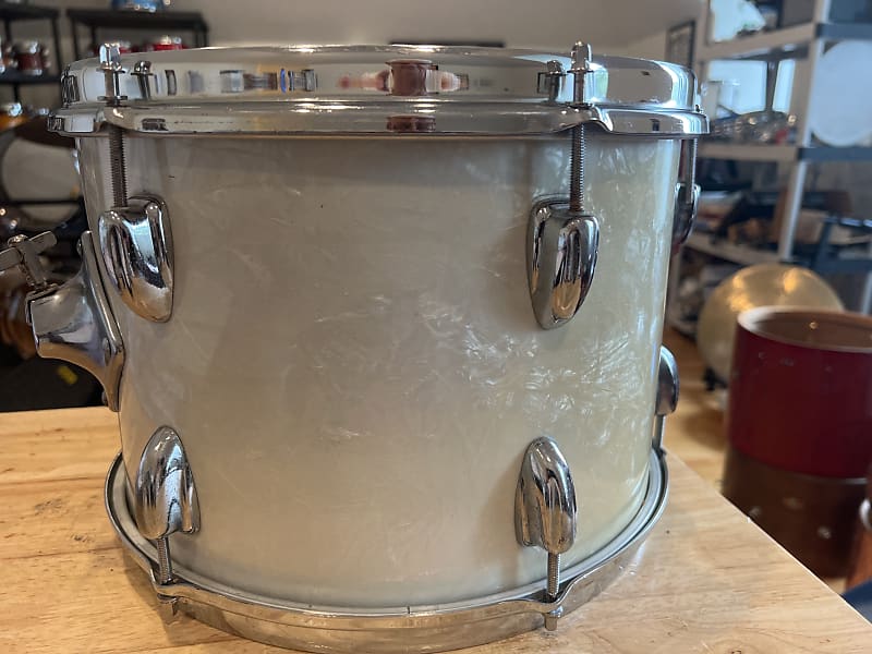 Slingerland Rack Tom 13”x9” 1950s - White Marine Pearl | Reverb