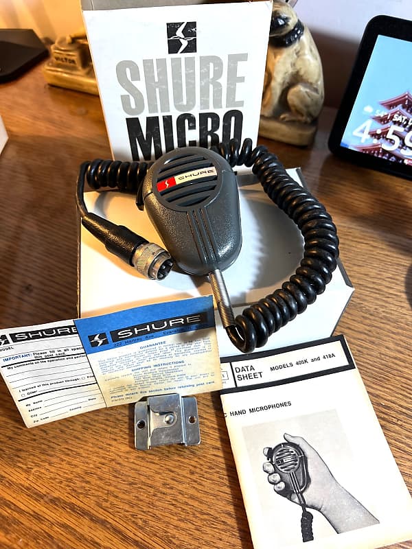 Vintage 1970's SHURE 405K push-to-talk microphone, new old | Reverb