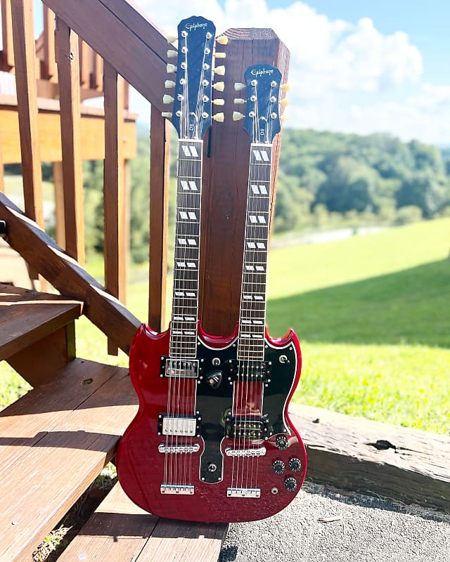 Epiphone double neck electric guitar | Reverb