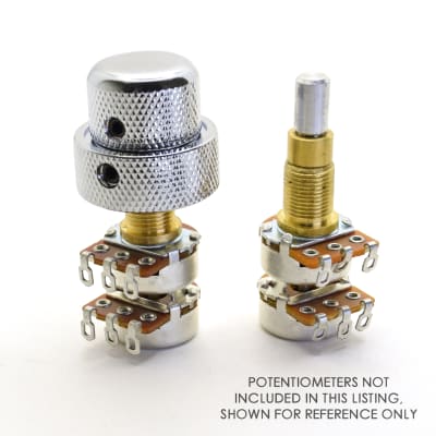 Dualee Large Chrome Stacked Dual Control Knob Concentric Set | Reverb