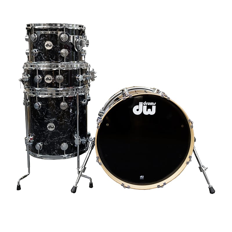 Drum Workshop Collectors Series 4-Piece Shell Kit - Black | Reverb