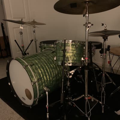 OCDP 5pc Venice Series Drum Set - Tiger Stripe Green | Reverb