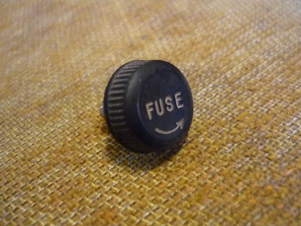 Vintage Black Fuse Cap Fits Many Vintage Amps 50's-70's | Reverb