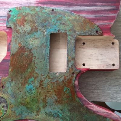 Rusted Relic seafoam Strat HSS. hammered finish, | Reverb Canada