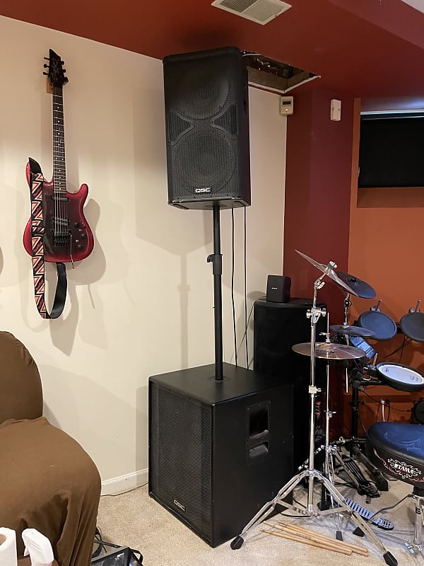 QSC Two (2) HPR122i 500W speakers and one (1) HPR151i 700W | Reverb