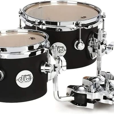 DW Design Series Concert Toms, 5x6/5x8, Black Satin Lacquer | Reverb