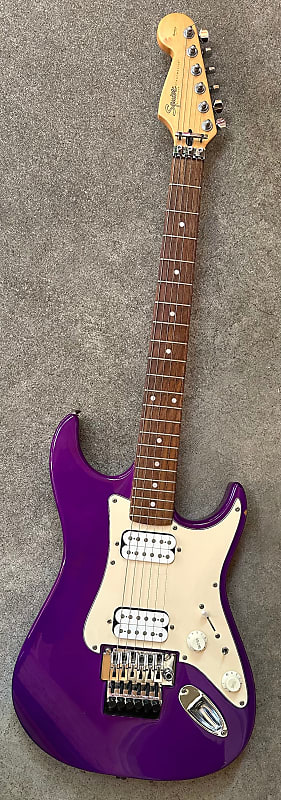 1999 Squier Showmaster HH Electric Guitar Purple Floyd Rose | Reverb