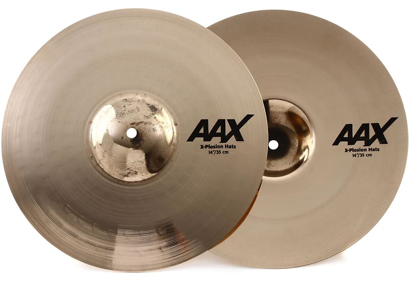 Sabian 14 inch AAX X-Plosion Hi-hat Cymbals - Brilliant | Reverb