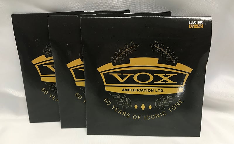 Vox 60th Anniversary Electric Guitar Strings 09-42 (3 Pack) | Reverb