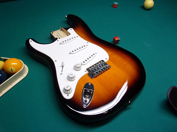 Fender Squier Stratocaster LEFTY Burst Body Loaded Strat left | Reverb