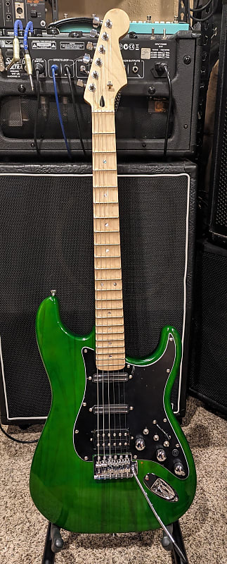 Custom Emerald Envy Strat - Fully Scalloped Maple Fretboard / | Reverb