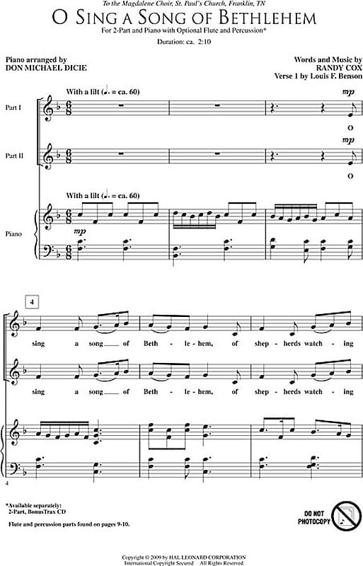 O Sing a Song of Bethlehem | Reverb