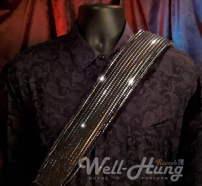 Well-Hung Star Power "Disco Stu" 3" wide padded guitar strap | Reverb