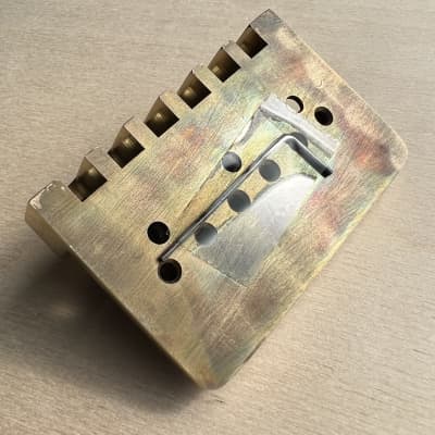 NOS Brass DiMarzio Strat Bridge - Hardtail, Gibson Spacing | Reverb