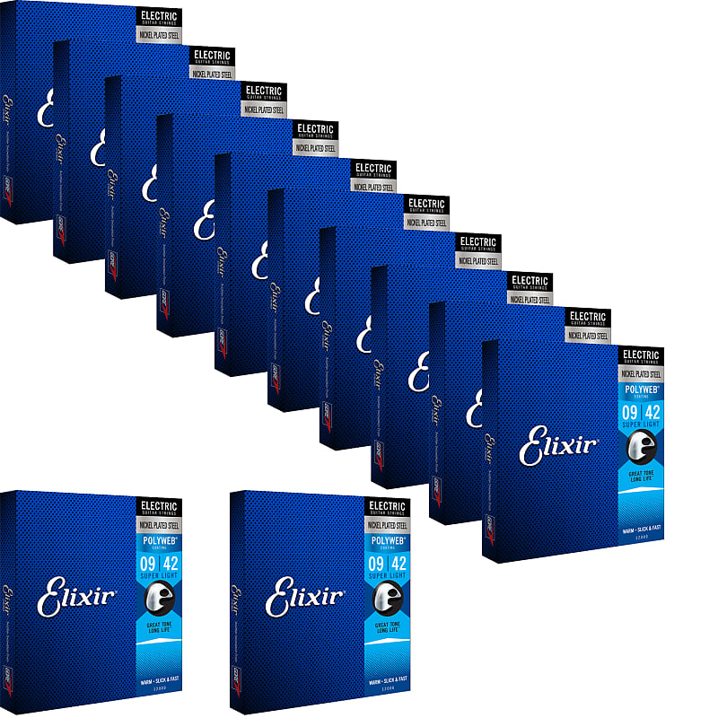12 Sets of Elixir 12000 Electric Nickel Plated Steel with | Reverb