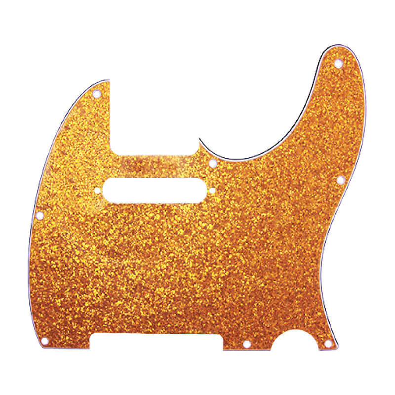Tele Pickguard Gold Sparkle | Reverb UK