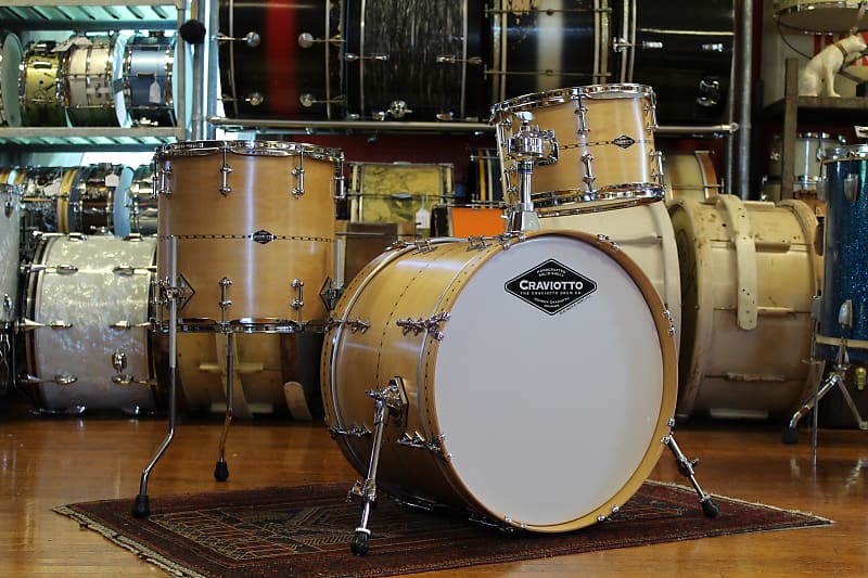 2012-14 Craviotto Solid Shell Maple Kit 14x20 14x14 8x12 | Reverb