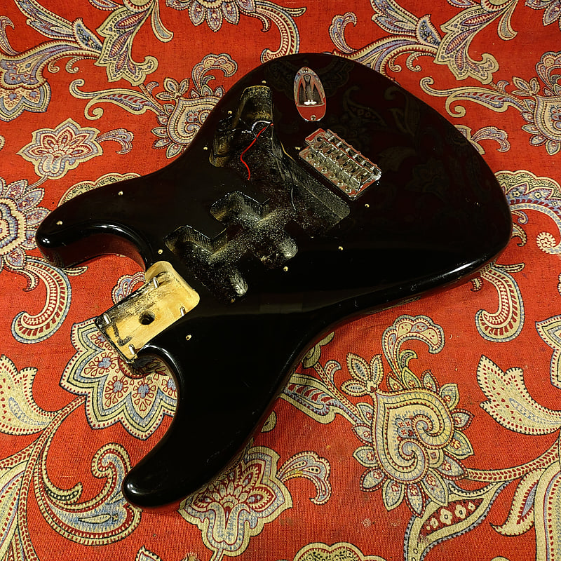 1990s Fender Squier Stratocaster Body W Bridge Plate Jack Reverb