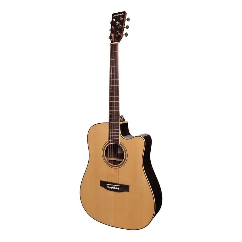 Neowood Solid Spruce Top Dreadnought Cutaway Acoustic Guitar | Reverb