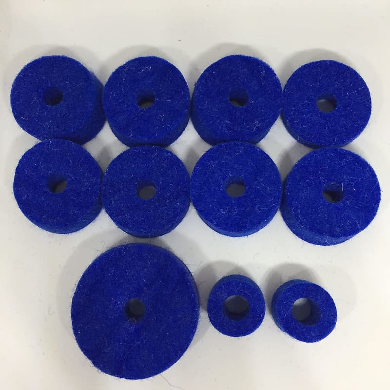 11-pc Blue Cymbal Felts Pack | Reverb
