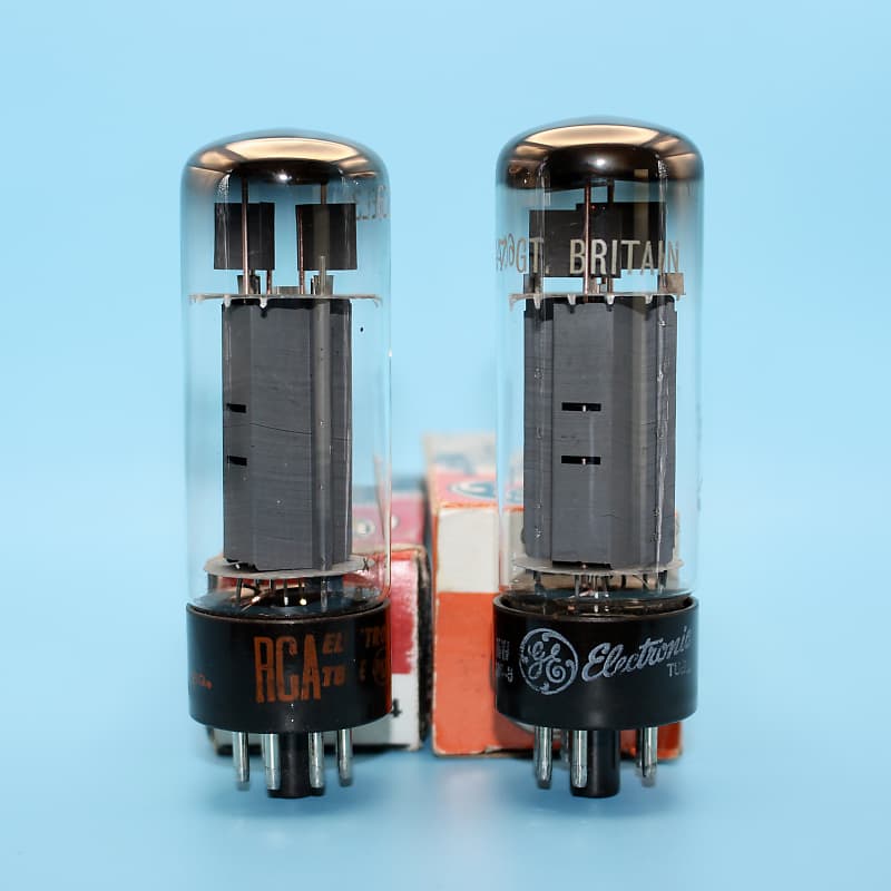 Mullard EL34 6CA7 XF2 Welded Plate OO Dual Getter Matched | Reverb