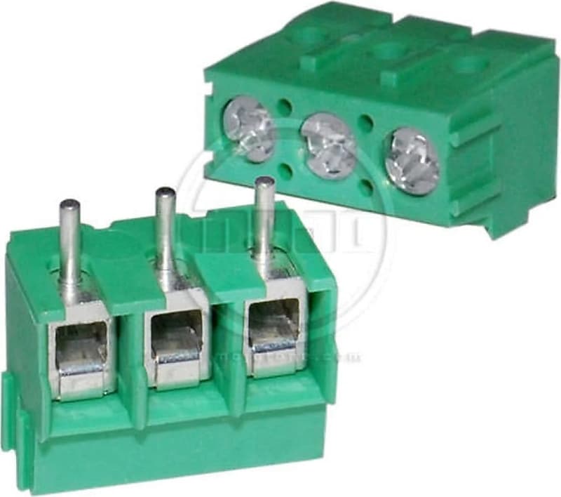 3-Way Lock Together PC Mount Terminal Block 5mm Spacing | Reverb