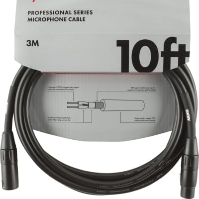 Fender Professional Series XLR Microphone Cable - 10' | Reverb