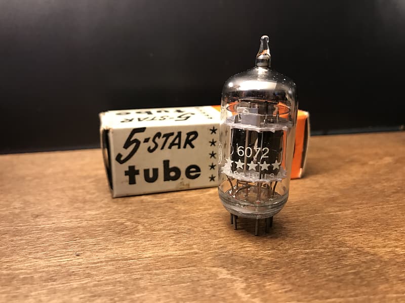 NOS GE 6072 5 star black plate 12ay7, tested excellent! | Reverb