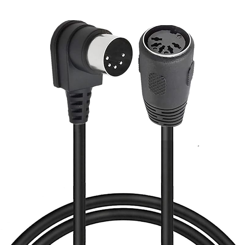 MIDI Din Extension Cable, MIDI 5-Pin DIN 90 Degree Angle Male | Reverb