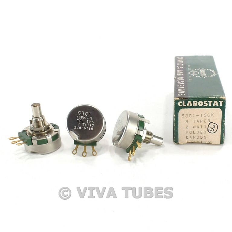 Vintage Lot of 3 Clarostat Model 53C1 Molded Carbon | Reverb